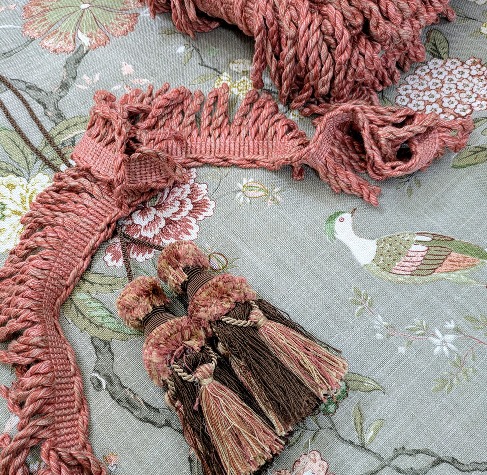 Chocolate & Pink Colour Chair Tassels, Tiebacks, Key Tassels, Cushion ...