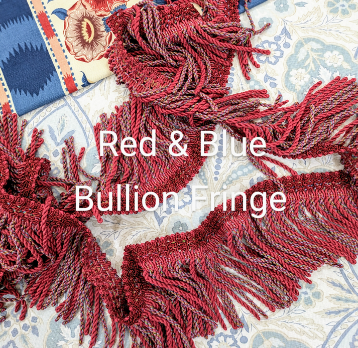Red & Blue Bullion Fringe for Upholstery and Soft Furnishings – English ...